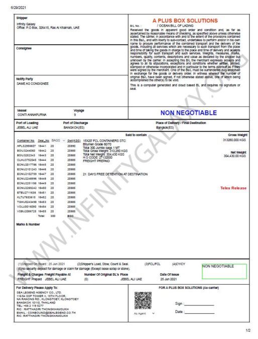 Bitumen Supplier in Malaysia- Competitive Price- Infinity Galaxy